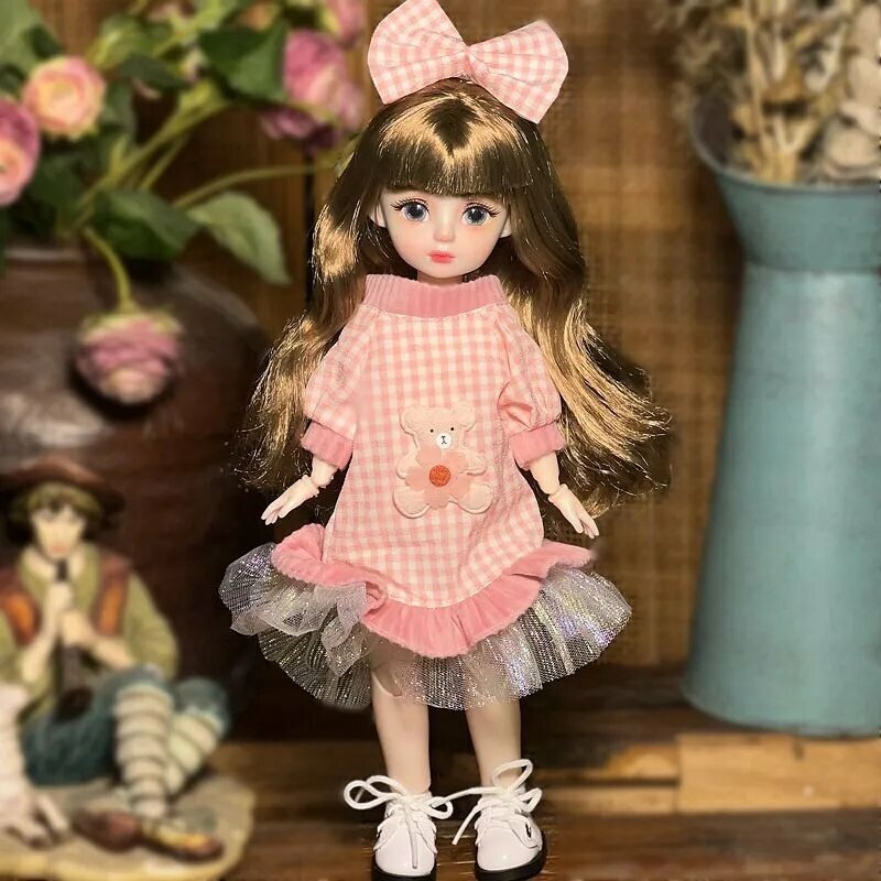 Укла Лори 30Cm, 6 часов Bhd полный набор, 20 суставов, макияж