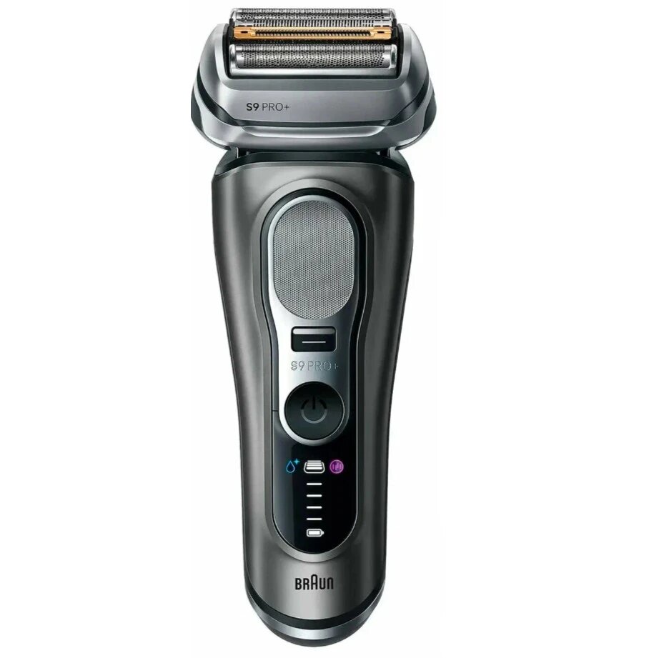 Электробритва мужская шейвер Braun Серия 9 Pro+ 9675cc со SmartCare Станцией и зарядным футляром PowerCase, серебристая