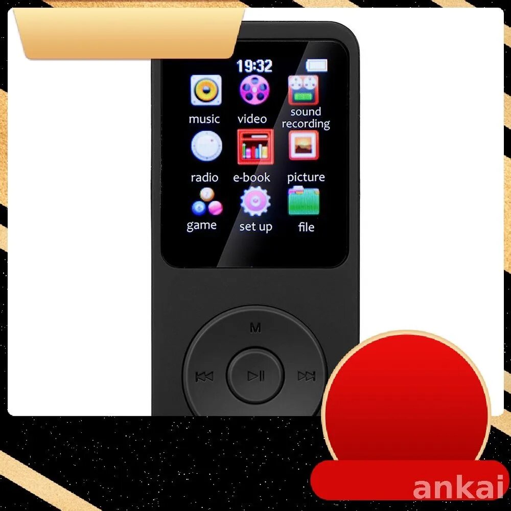 MP3-плеер с диктофоном и FM-тюнером, черный, поддержка FLAC, micro SD