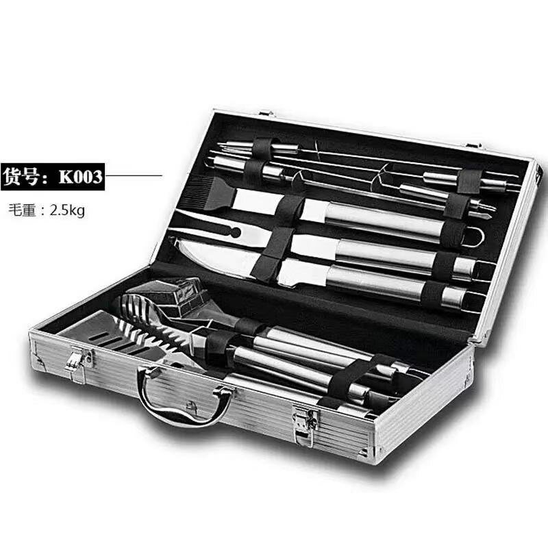 Набор для пикника подарочный , набор для барбекю , 11 предмета в кейсе