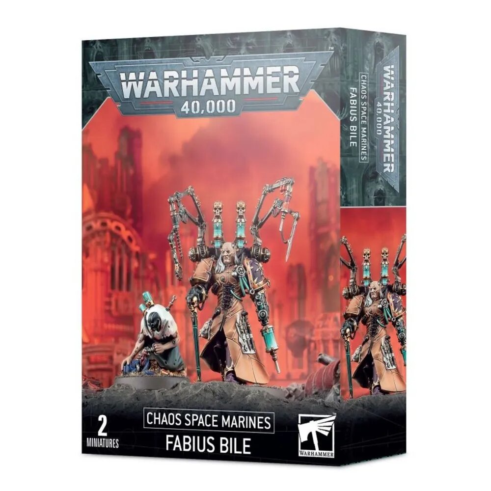 Warhammer 40000 Миниатюры Chaos Space Marines Fabius Bile - 2 миниатюры