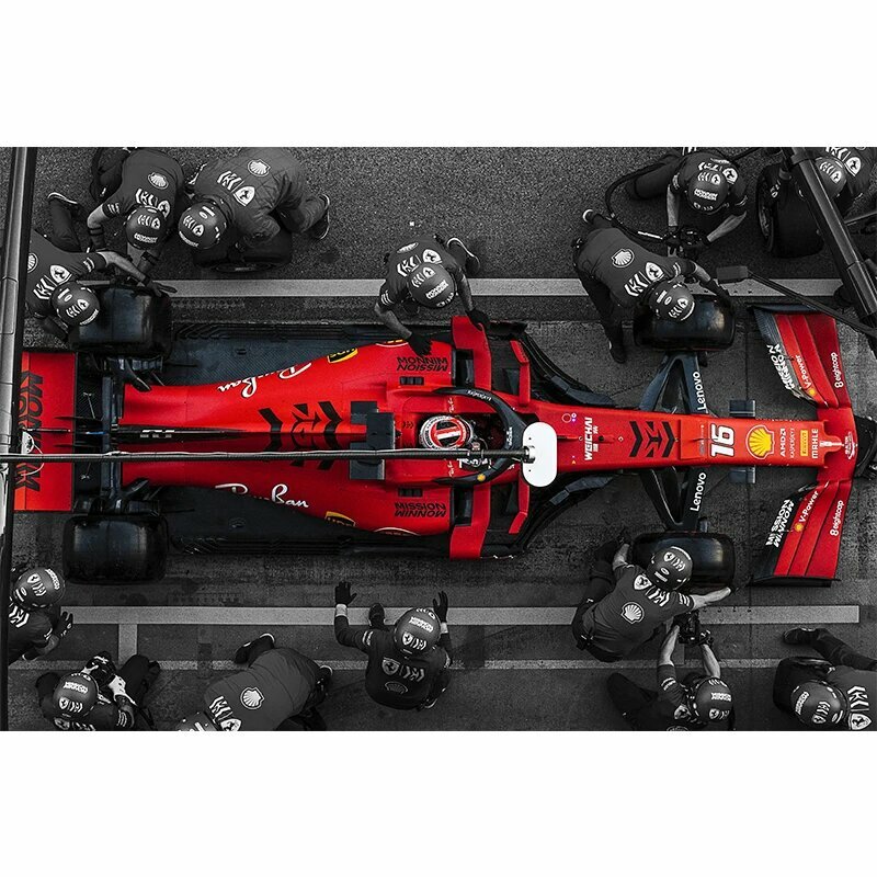 Печать на холсте F1 Ferrari Schumacher 50x70см, цвет C