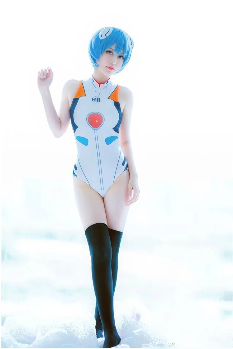 Женский костюм Overwatch Song Hana DVA XXL, Ayanami Rei Swimsuit