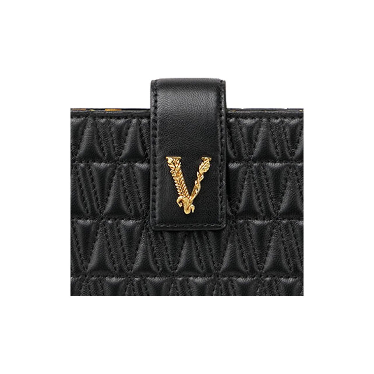 Визитница Versace, фактура плетеная, черный — фото 1