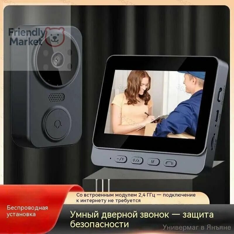 Видеоглазок для входной двери с камерой и монитором