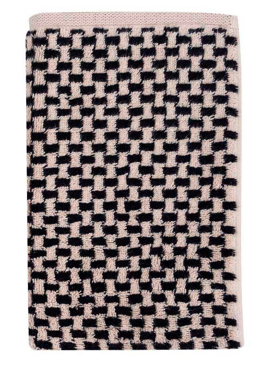 Полотенце махровое Cawo Natural 80x150см, цвет бежевый с черным