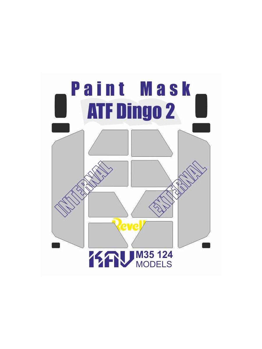 Окрасочная маска на остекление ATF Dingo 2 (Revell) 1:35 KAV M35 124