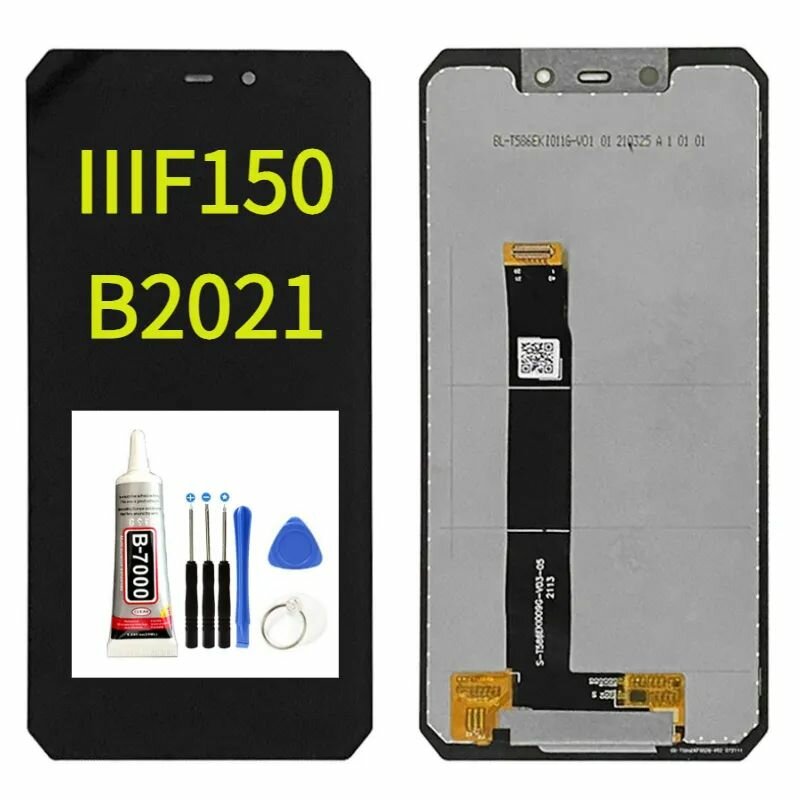 IIIF150 B2021 ЖК-дисплей с сенсорным экраном в сборе для сотового телефона, включая набор инструментов + клей B7000
