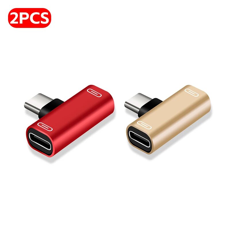 2/1 шт. USB-разветвитель типа C «папа» на двойной адаптер типа C «мама» 2IN1, зарядное Mixed D-2PCS