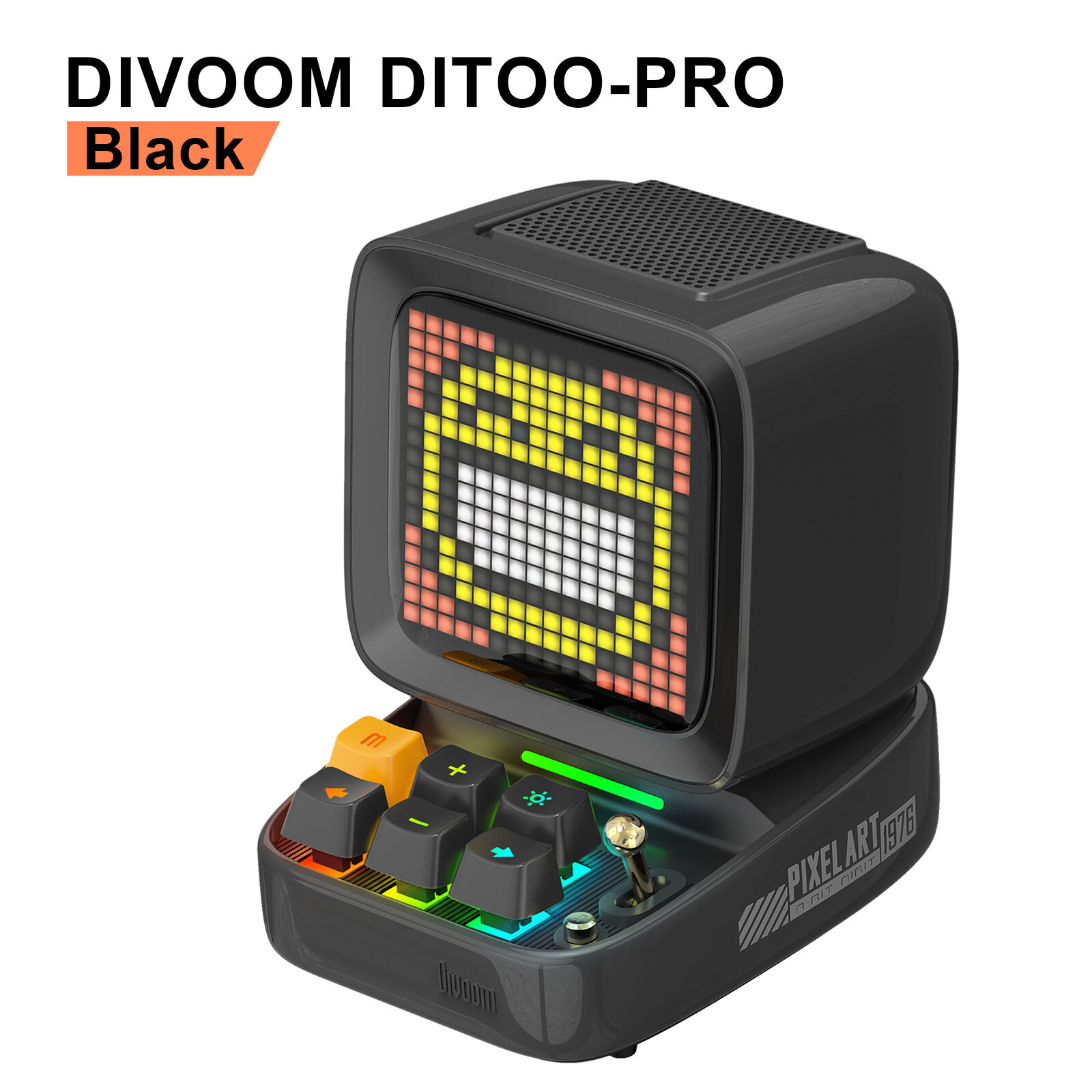 Портативная колонка Divoom Ditoo Pro, с микрофоном, мощность 15Вт, чёрный