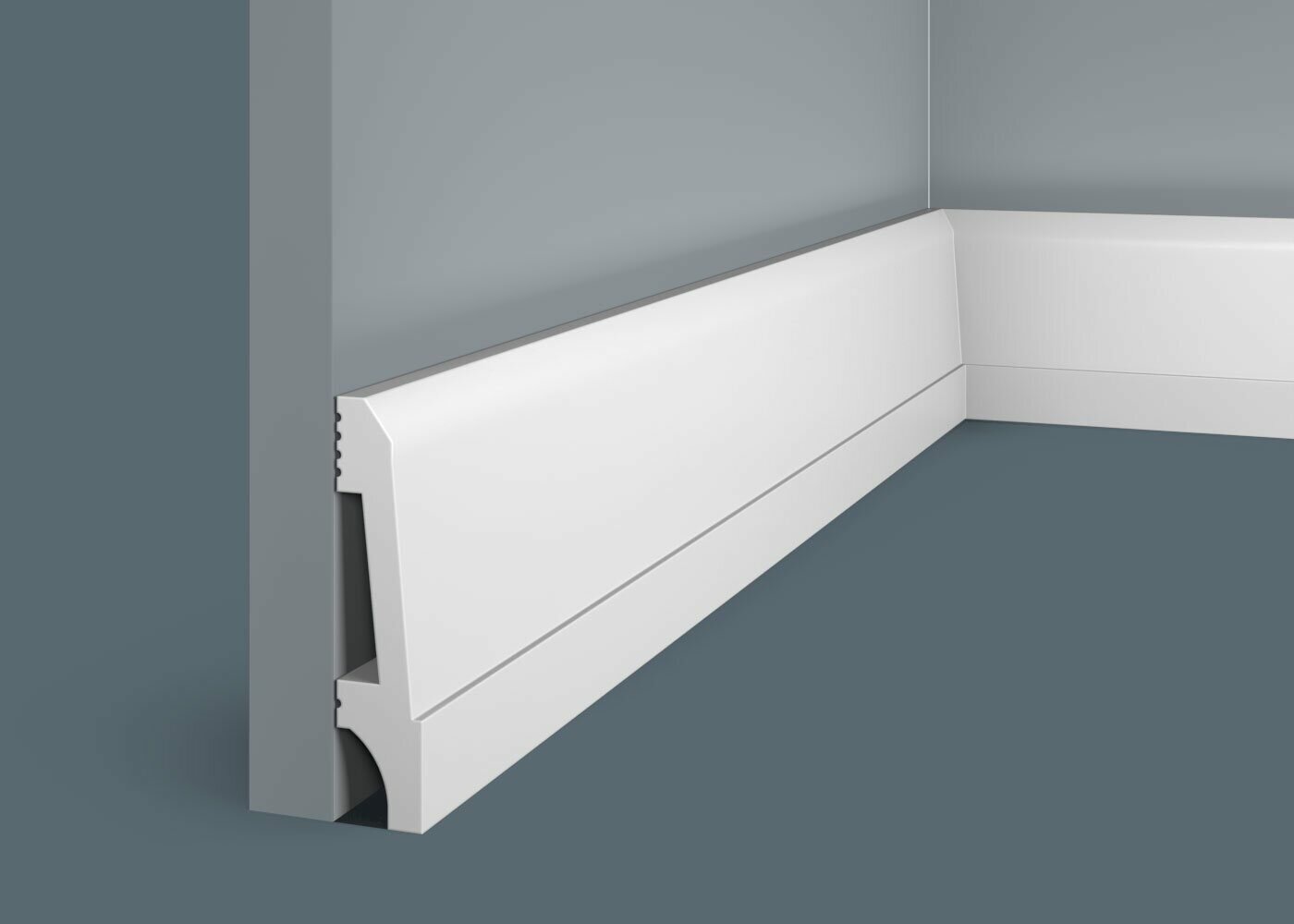 Плинтус 12 шт. PX023, 90х20х2000мм, Экополимер Cosca Decor