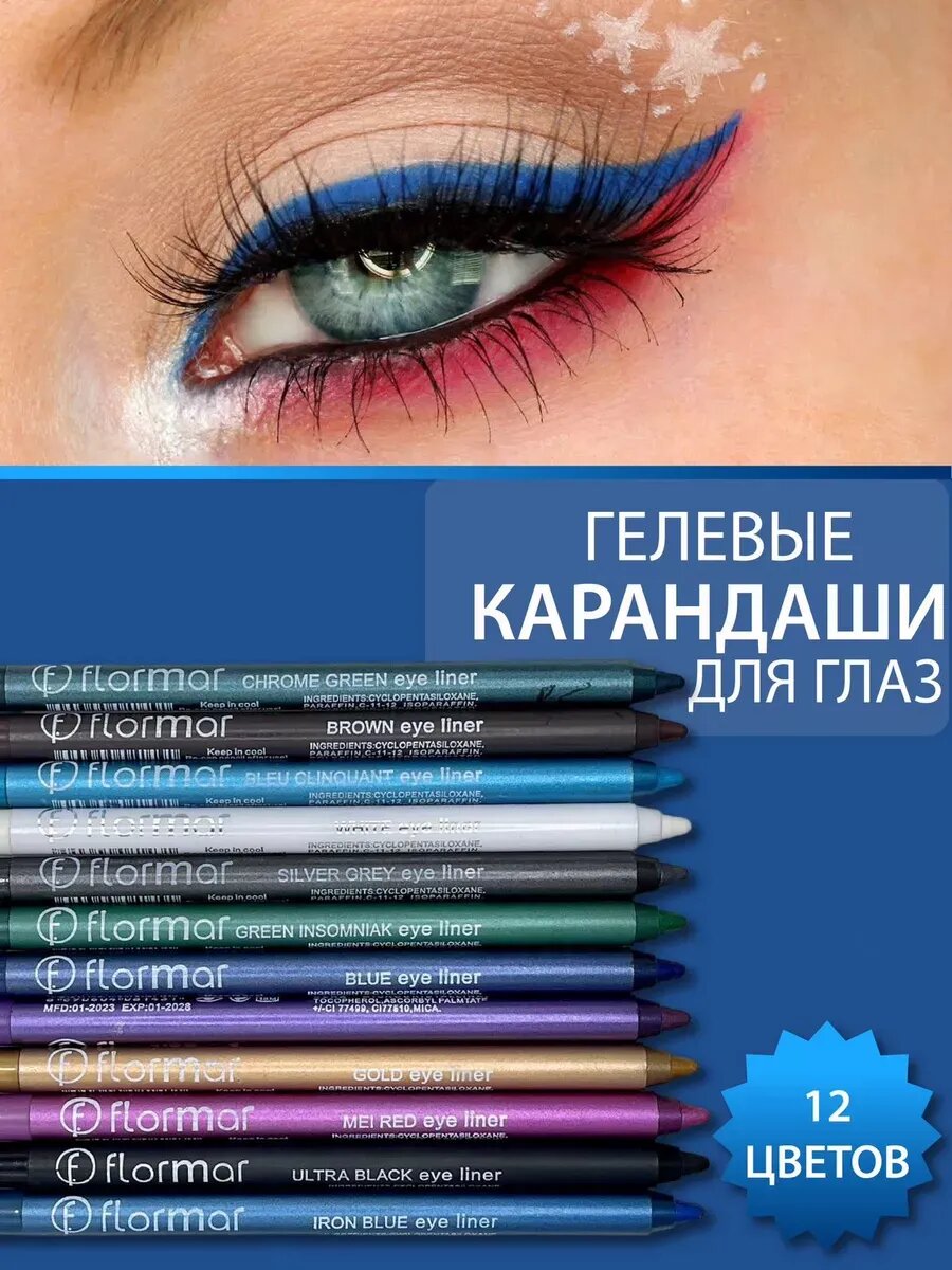 Набор карандашей для глаз и губ