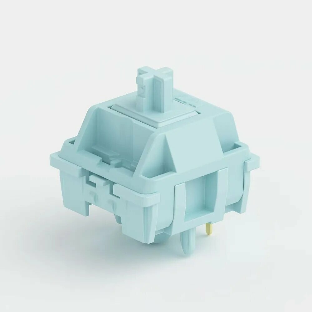 Механические переключатели EPOMAKER Creamy Jade Linear Switch: Линейные переключатели 5-pin, 30 шт, предварительно смазанные, стержень POK, совместимы с MX ключами