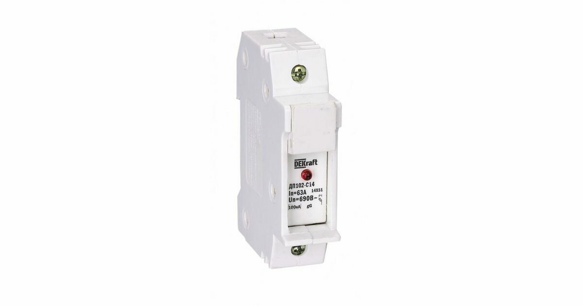 Держатель предохранительного типа C10 ДП102-С10-1Р DEKraft 21383DEK