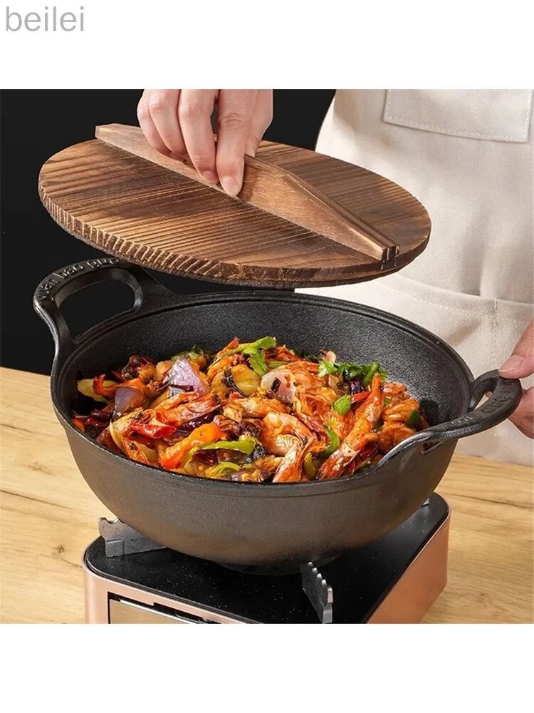 Казан чугунный с антипригарным покрытием 2.5 л для индукционных плит