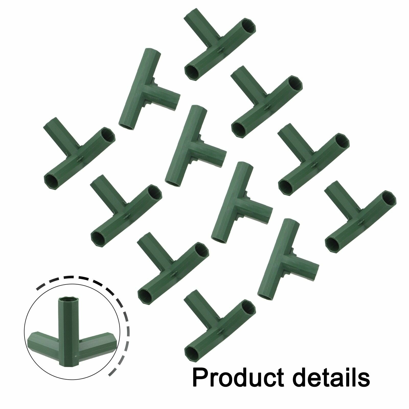 12 шт. трубных соединителей для строительства мебельных соединителей для каркаса теплицы 16 мм