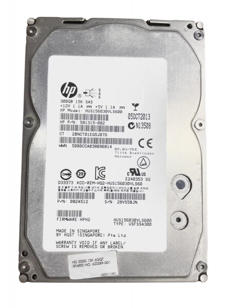 Жесткий диск HP 623389-001 300Gb SAS 3,5" HDD