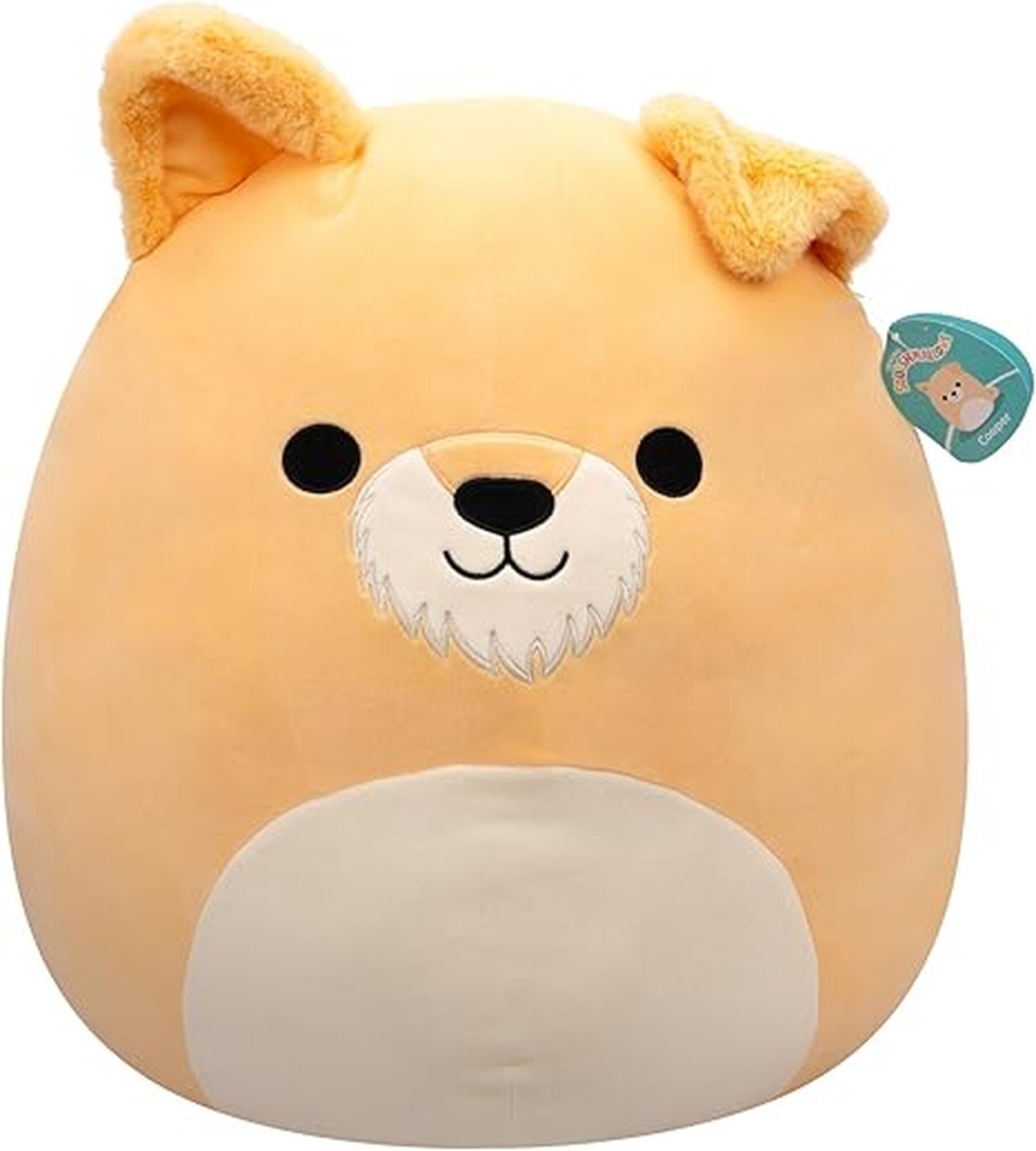 Мягкая игрушка Squishmallows "Пёс Купер", 50 см, горчичная, полиэстер