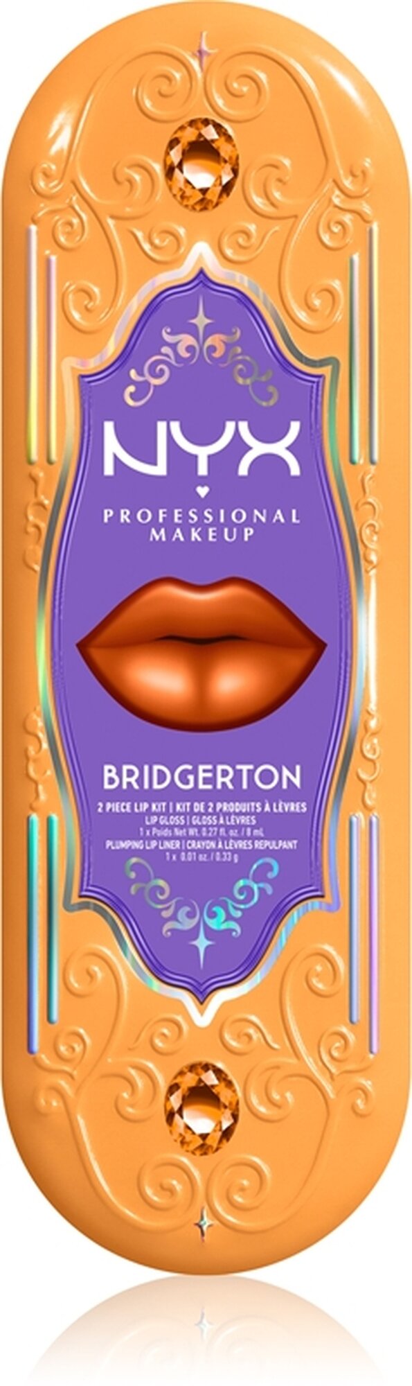 NYX Набор декоративной косметики для губ (блеск и карандаш) Bridgerton Royal Treasures оттенок 06
