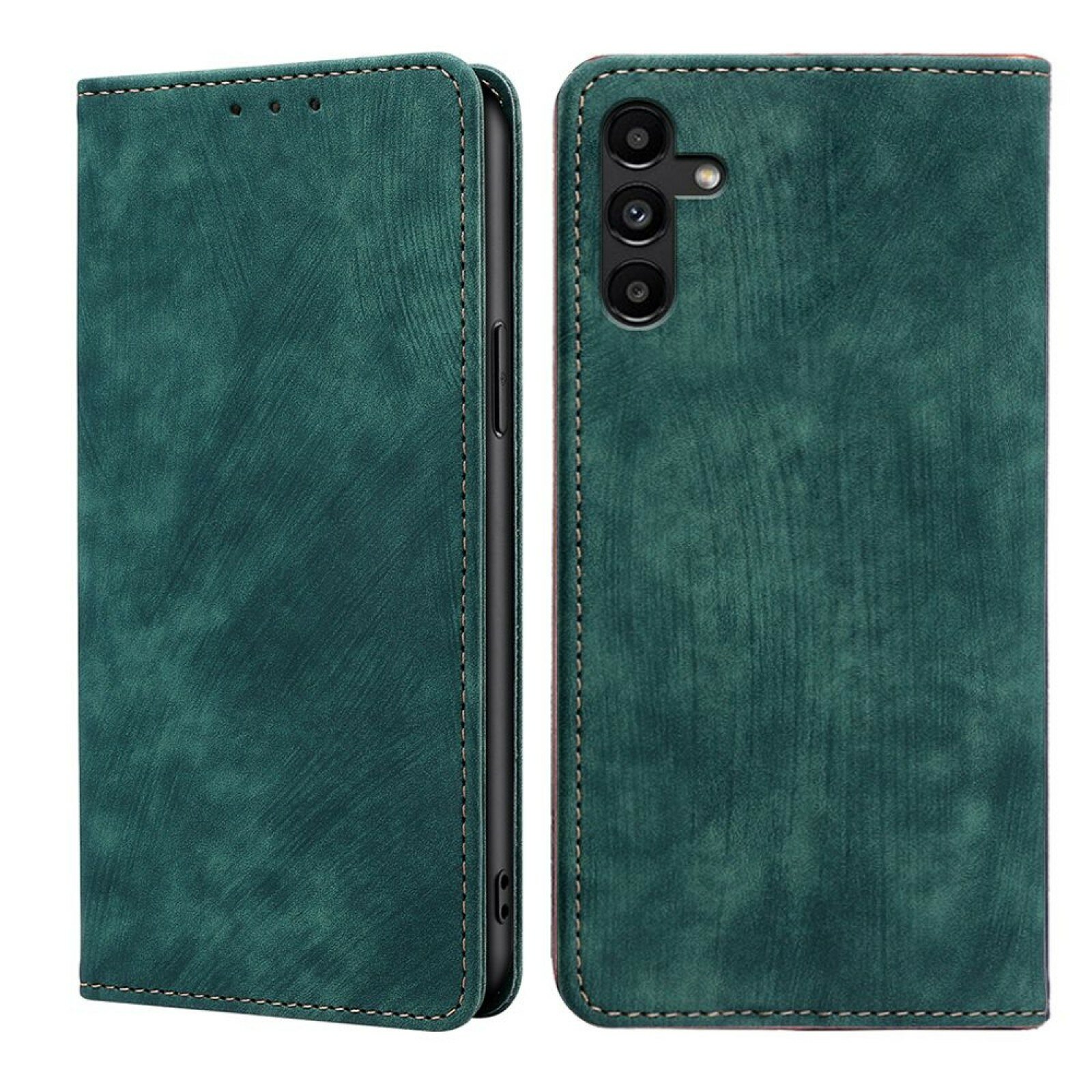 Чехол-книжка MyPads для Samsung Galaxy A13 5G с мягким покрытием и магнитным замком, зеленый