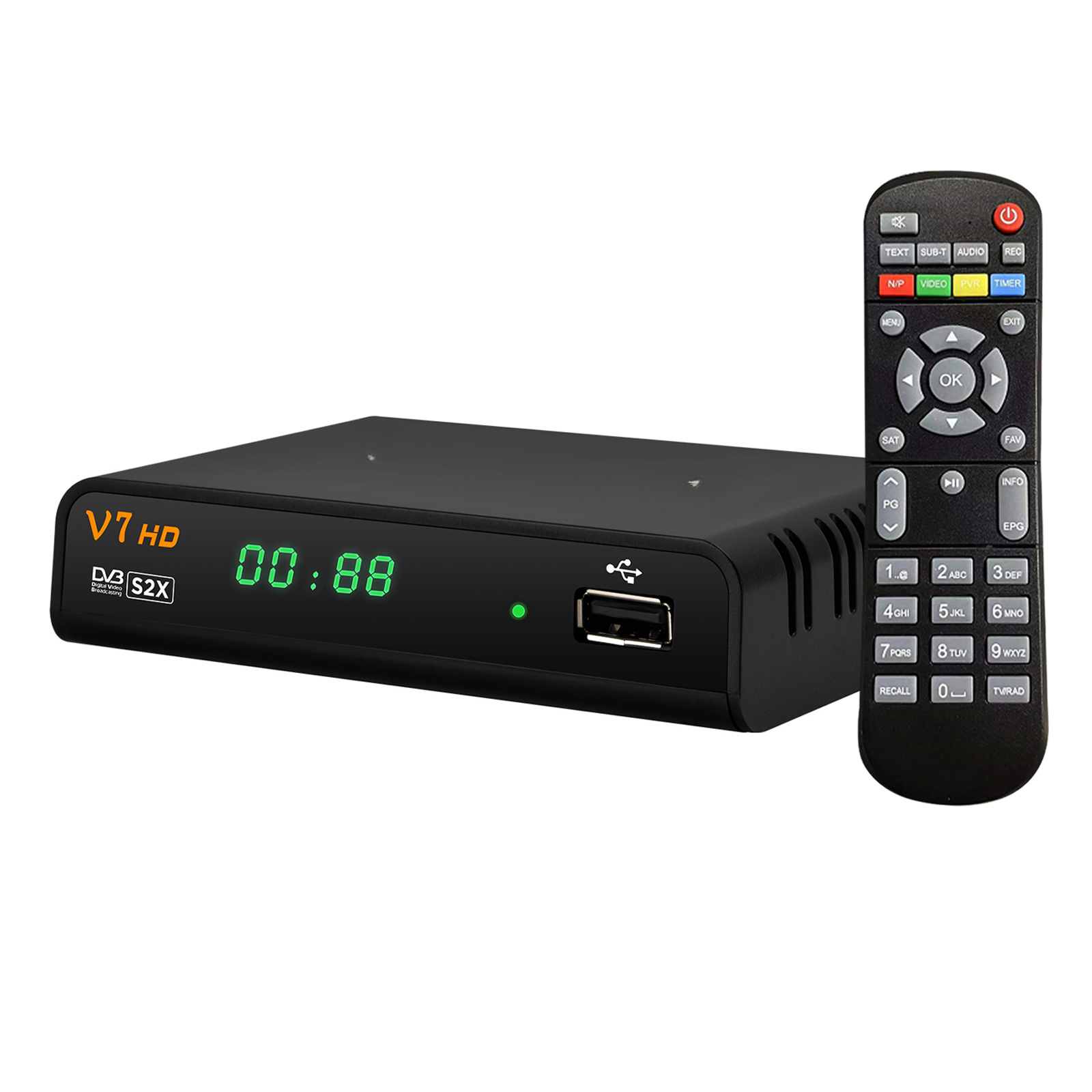 V7 HD DVB-S/S2/S2X: Цифровая ТВ Приставка 1080P Высокое Качество - 5000+ Каналов Приемник ТВ Сигнала с USB Wi-Fi for Домашнее Использование