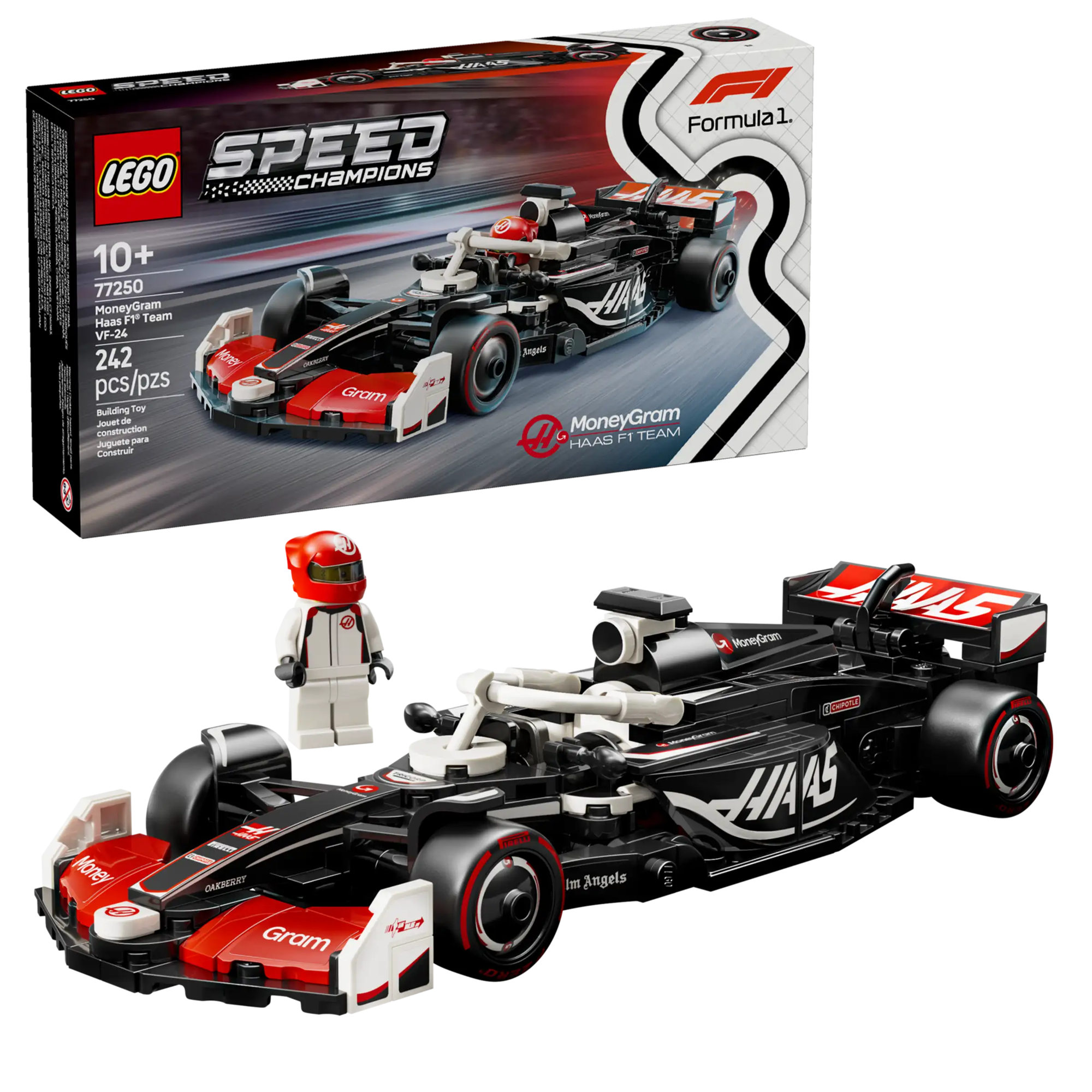Конструктор LEGO Speed Champions 77250 Автомобиль MoneyGram Haas F1® Team VF-24, 242 дет.