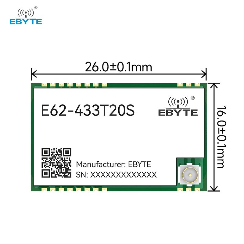 Беспроводной модуль EBYTE E62 433МГц UART 3000м — фото 1