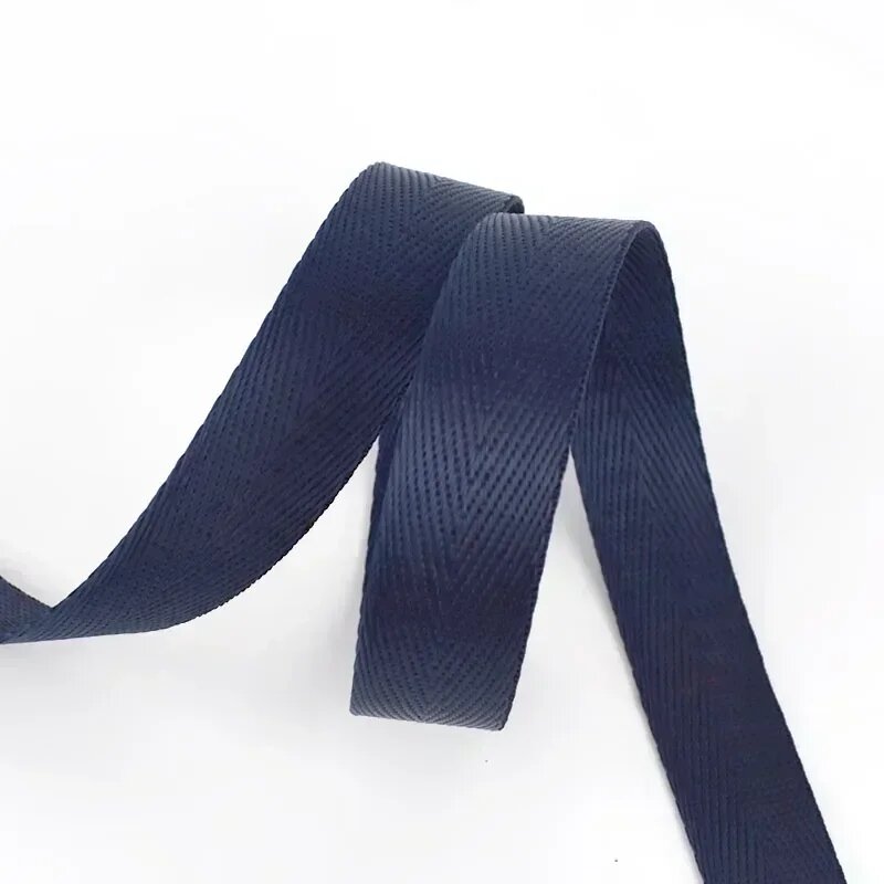Нейлоновая стропа Meetee 20-38 мм, 10 м Синий, NavyBlue, 25mm
