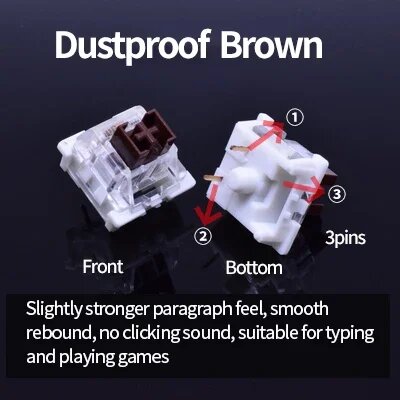 Механические переключатели Outemu Dustproof Brown (10шт)