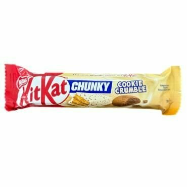 Батончик KITKAT Chunky Cookie Crumble в белом шоколаде с кусочками печенья 38г