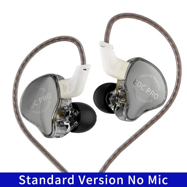 Новые проводные наушники KZ EDC PRO HIFI 3.5MM AUX, динамический драйвер, высокопроизводительные внутриканальные наушники с отсоединяемым кабелем, Harman EDXPRO Lite.