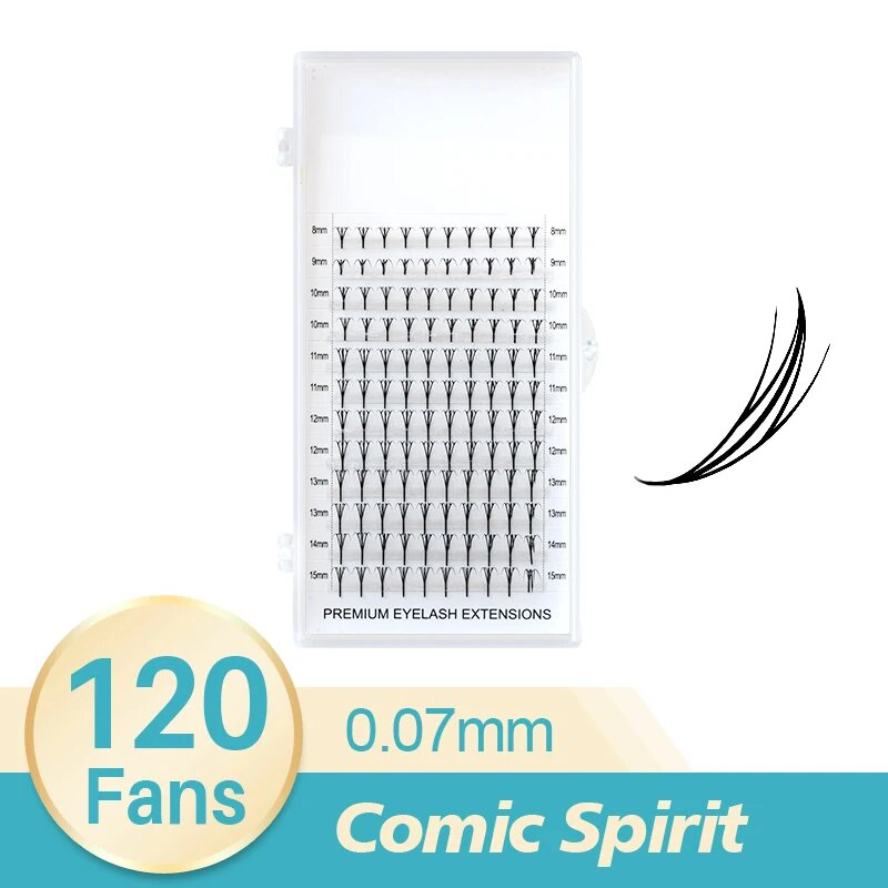 Накладные ресницы SONG LASHES Comic Spire D, смесь, Comic Spirit lashes