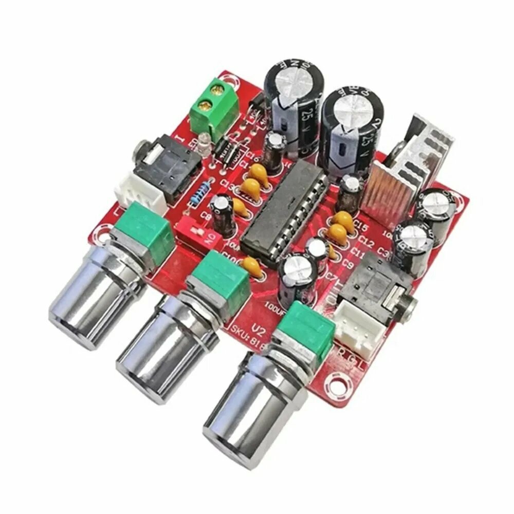 XR1075 Предварительный усилитель тембра с регулировкой высоких и низких частот, аудиоэквалайзер, предварительный усилитель для улучшенного управления звуком