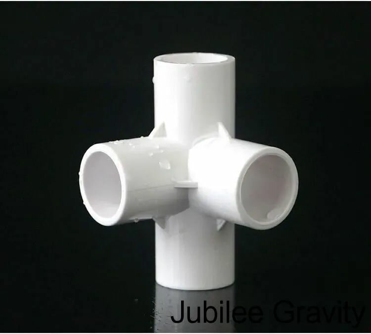 10 шт. 4-ходовые фитинги для труб, ПВХ, пластиковый прямоугольный тройник, угловой соединитель, внутренний диаметр 20 мм, белый