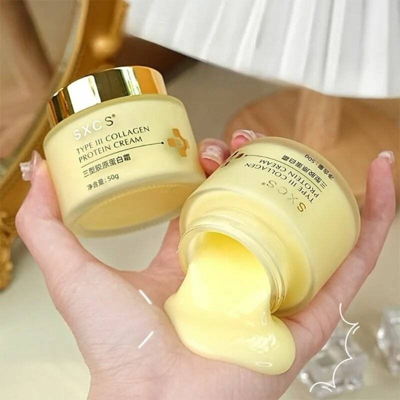 Крем для лица с коллагеном типа III увлажняет, разглаживает мелкие морщины, подтягивает и осветляет кожу, антивозрастной уход с эффектом лифтинга.