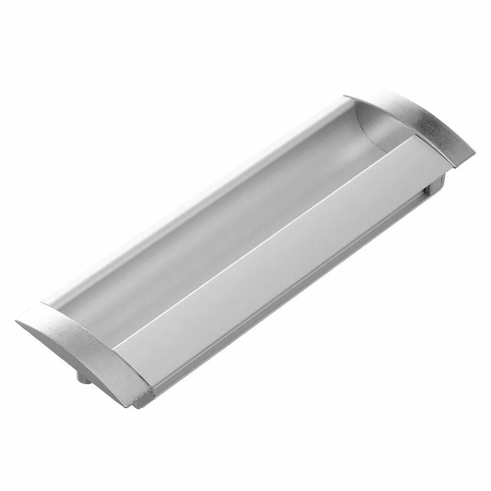 Серебристая алюминиевая ручка скрытого монтажа для раздвижных и шкафных дверей