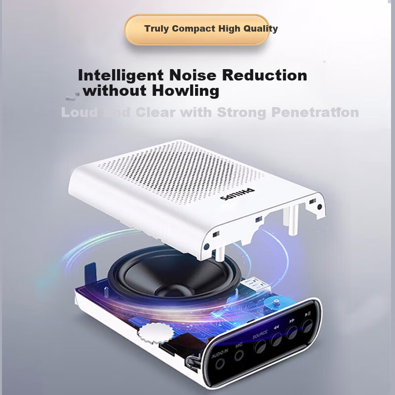 PHILIPS SBM200 беспроводной лавальный усилитель для преподавателей и гидов, черный конференц-микрофон Цвет：Черный