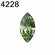 Хрустальные бусины Xilion Navette, 8x4mm, Peridot 214 F