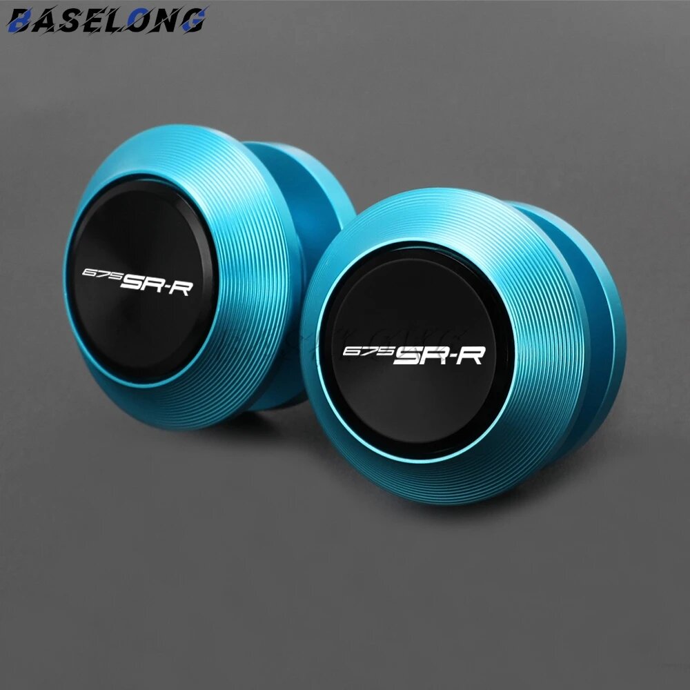 Аксессуары для мотоциклов, задний слайдер, подставка, катушки с поворотным Синий, 675SRR LOGO