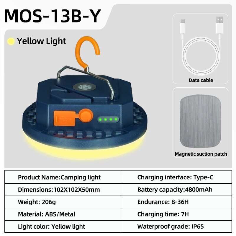 MOSLIGHTING Кемпинговый фонарь MOS-13/MOS-14 Белый, MOS-14-Blue-White