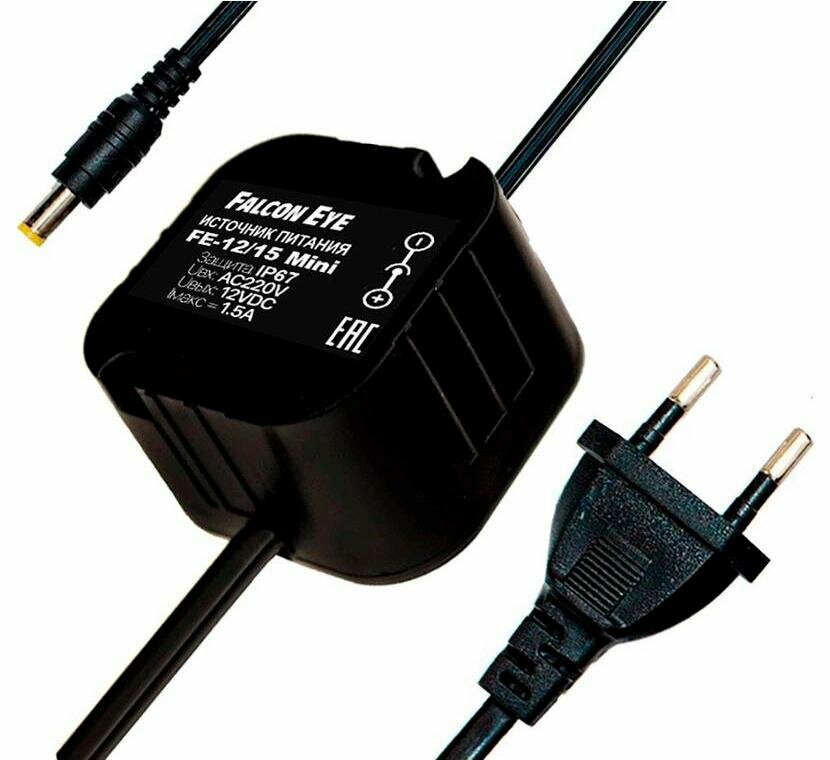 Блок питания FALCON EYE AC-DC Mini 12В, корпус пластиковый (FE-12/15 MINI)