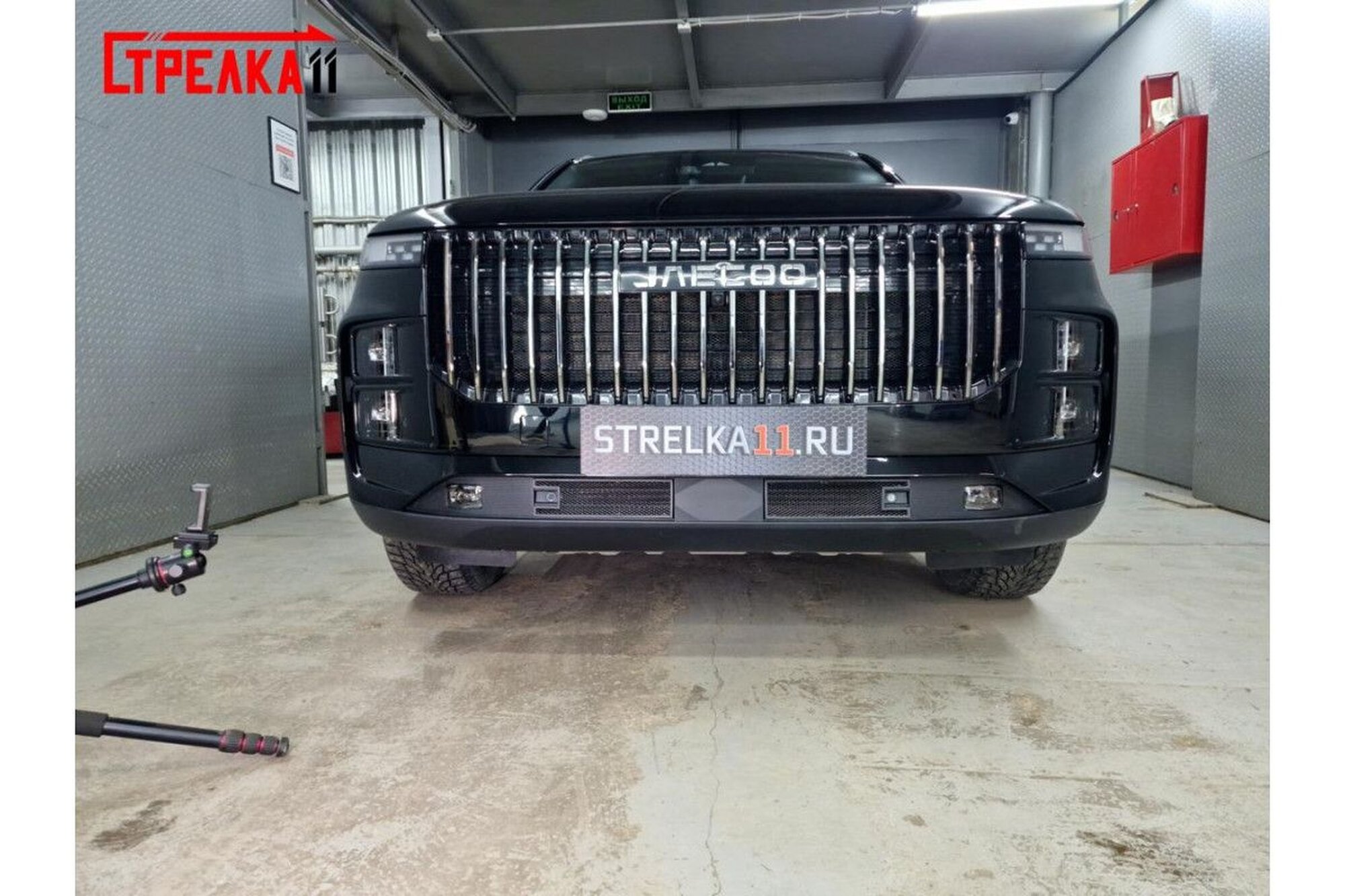 Защитная сетка радиатора с окантовкой и защелками для Jaecoo J7 2023- (I), 2шт