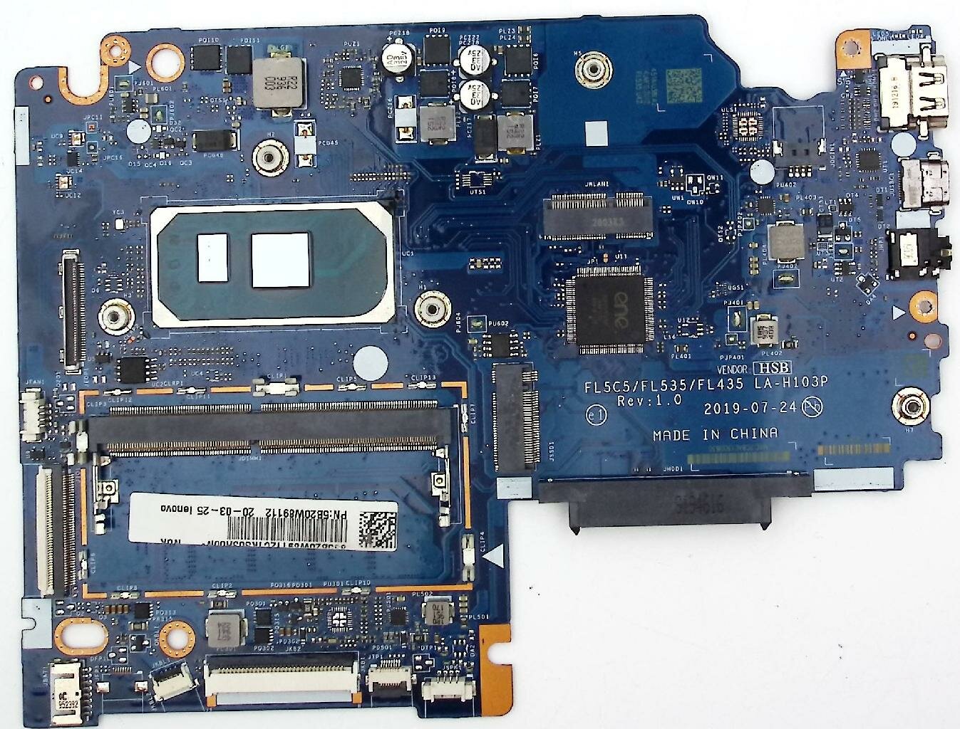 Материнская плата Lenovo LA-H103P донор компонетов