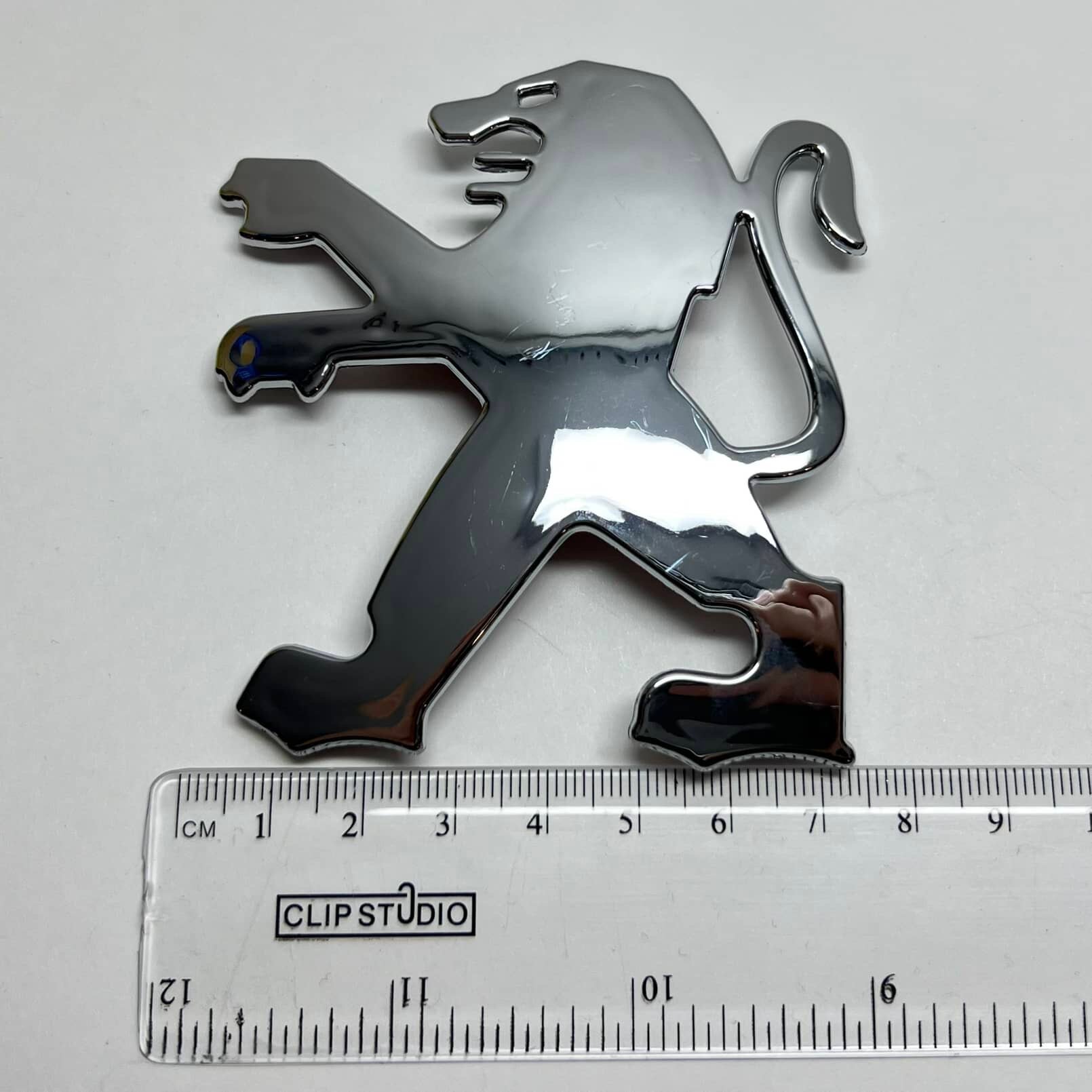 Логотип (шильдик, надпись, эмблема) "Peugeot" 7 см, арт: 8882-К