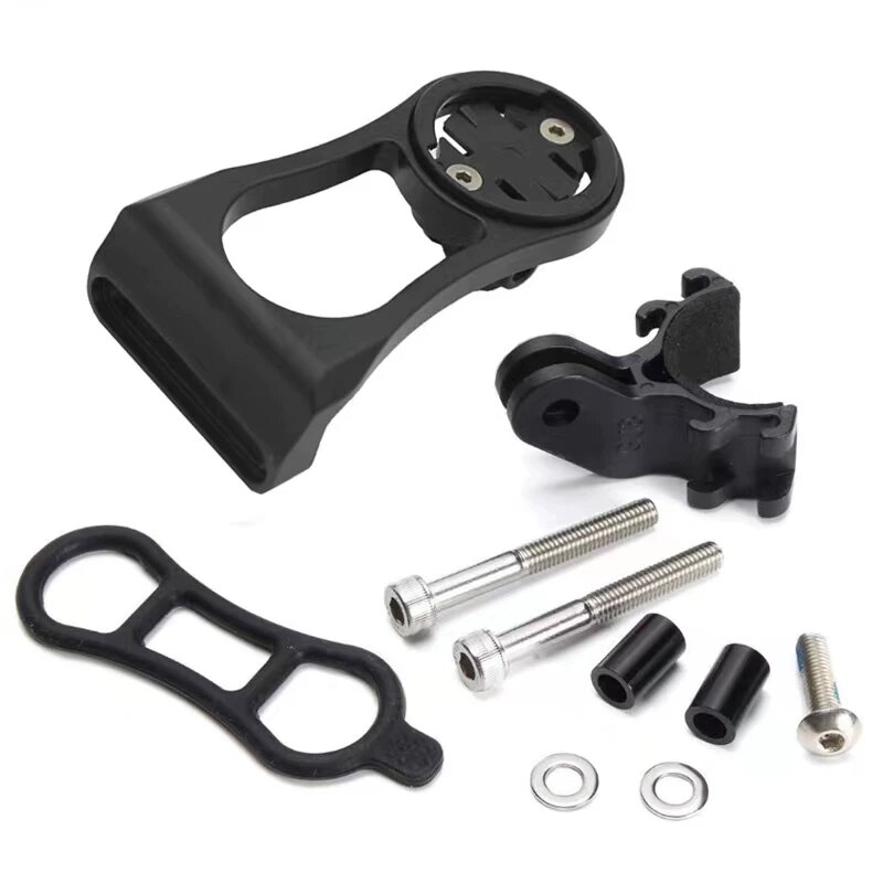 Алюминиевый крепеж для компьютера на велосипеде Черный вариант Garmin Wahoo Mighty Rider Blackbird SmallG Стандартный