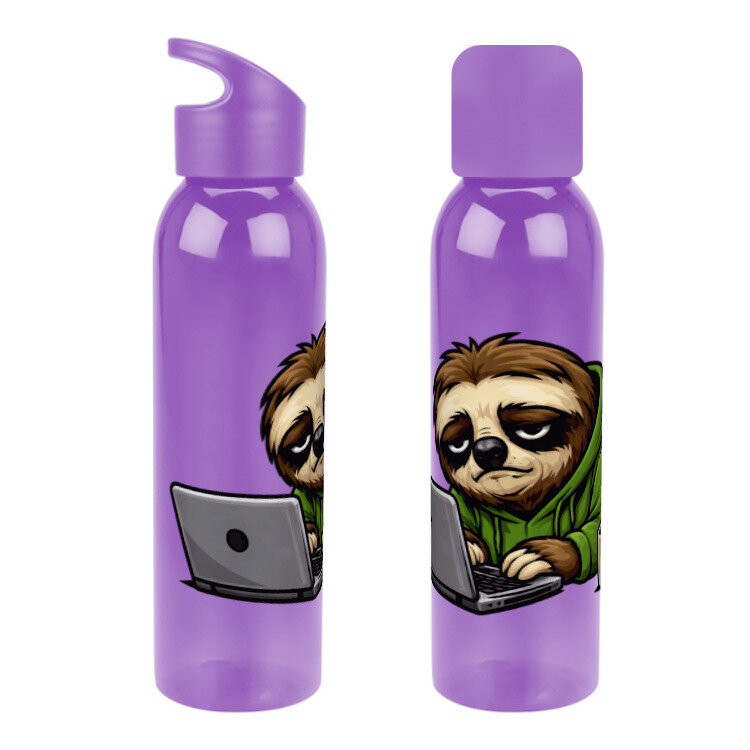 Бутылка для воды «Сонный ленивец» (фиолетовый)
