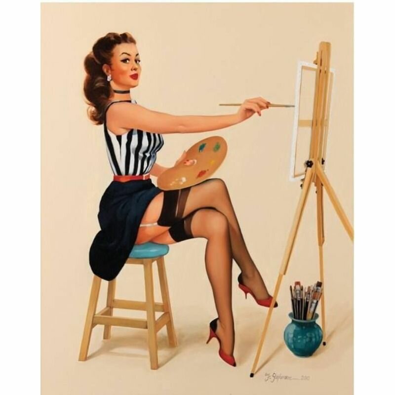 Постер для интерьера, Пинап девушки - Pin up girls, 30х20см.