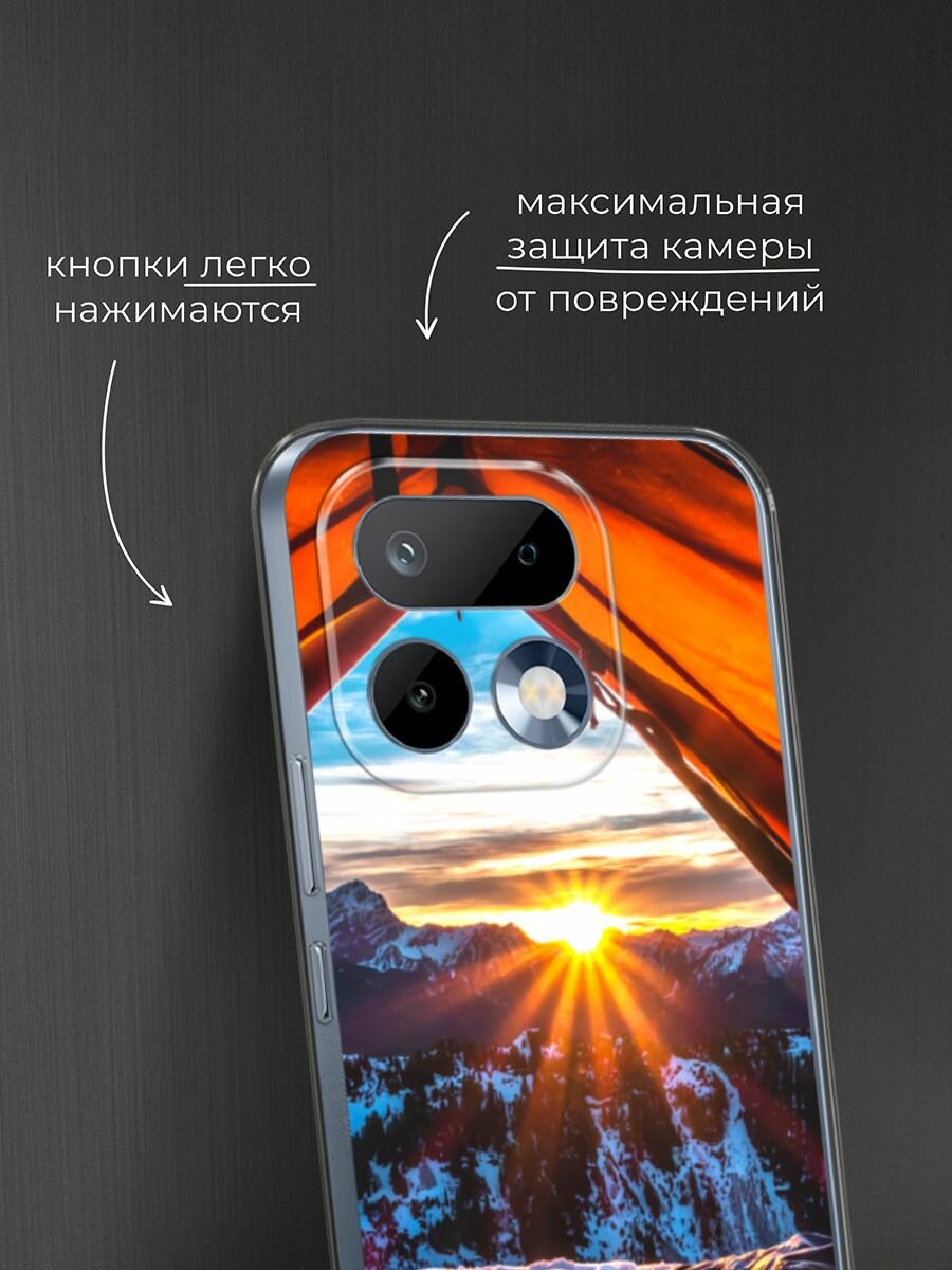 Силиконовый чехол на Realme 16 Pro / Реалме 16 Про с принтом Горы 7 — фото 1