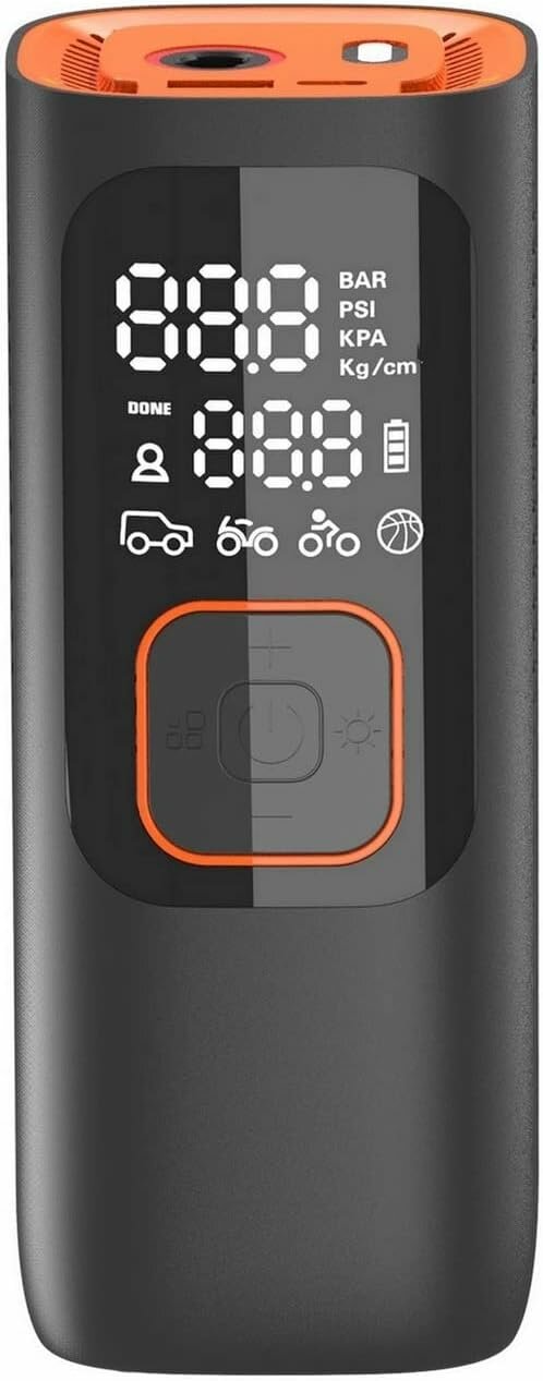 Накачиватель шин, переносной электрический воздушный насос 50 фунтов на квадратный дюйм, мини-нагнетатель типа C, 5 режи