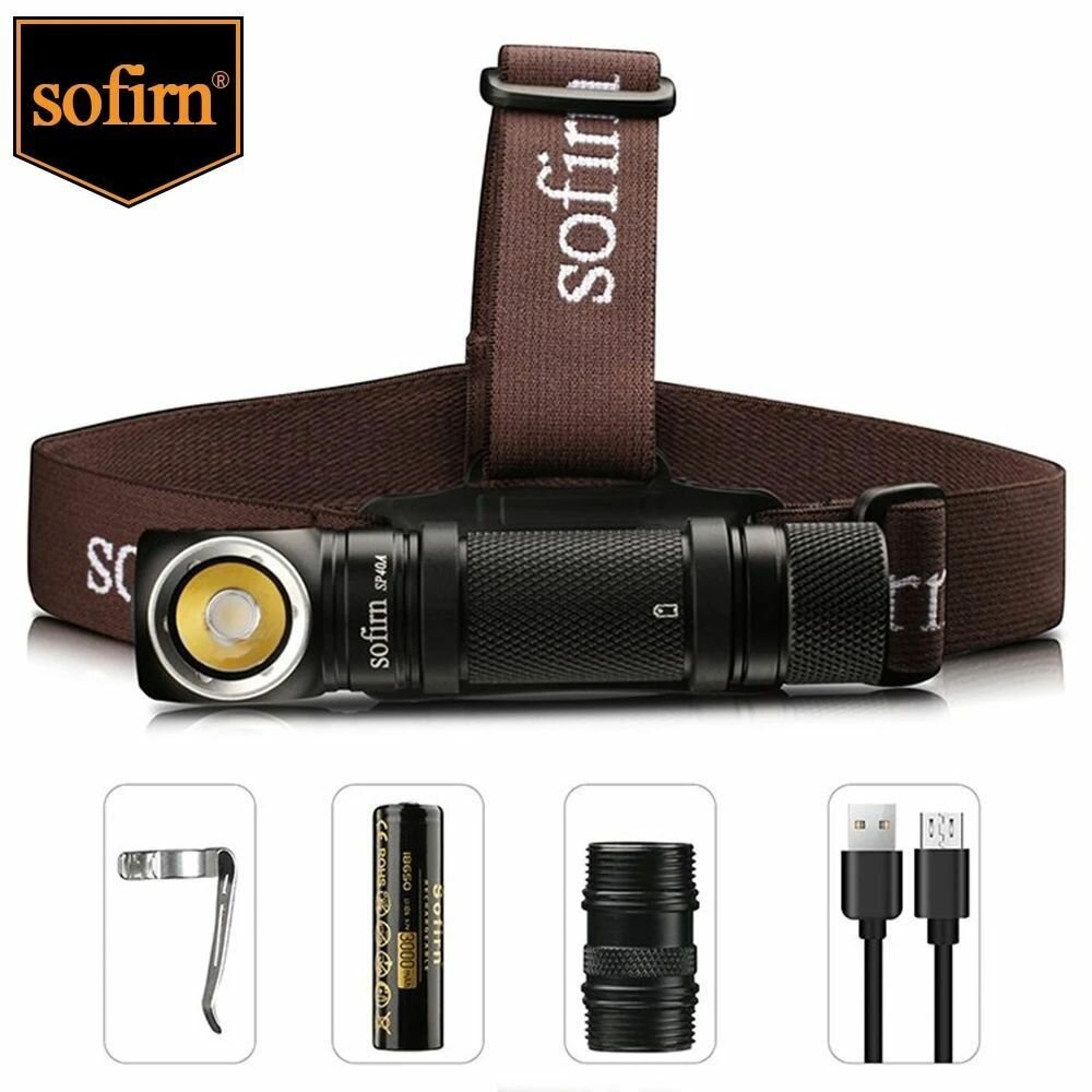 Sofirn SP40A TIR Optics Перезаряжаемая светодиодная фара LH351D 1200lm 18650 Фара 18350 Угловой фонарь с магнитным хвостом